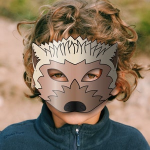 Hedgehog Mask Printable, Paper DIY for Kids and Adults. PDF Template ...
