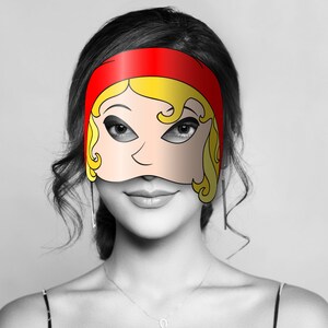 Little Red Riding Hood Mask Printable Paper DIY for Kids and - Etsy