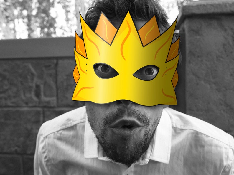 Sun Masks Printable Color Coloring Paper DIY for Kids and - Etsy