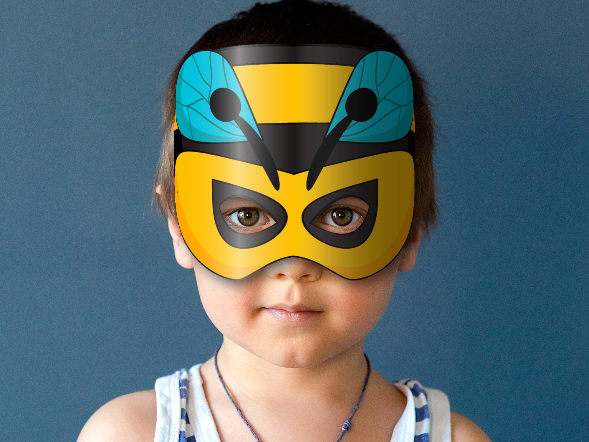 Bee Mask Printable, Paper DIY for Kids and Adults. PDF Template ...