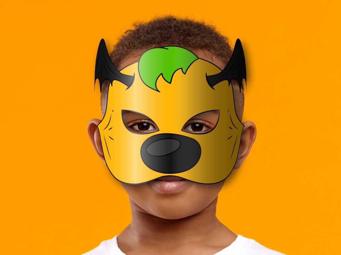 Monster 3 Mask Printable, Paper DIY for Kids and Adults. PDF Template ...