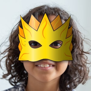 Sun Mask Printable, Paper DIY for Kids and Adults. PDF Template ...