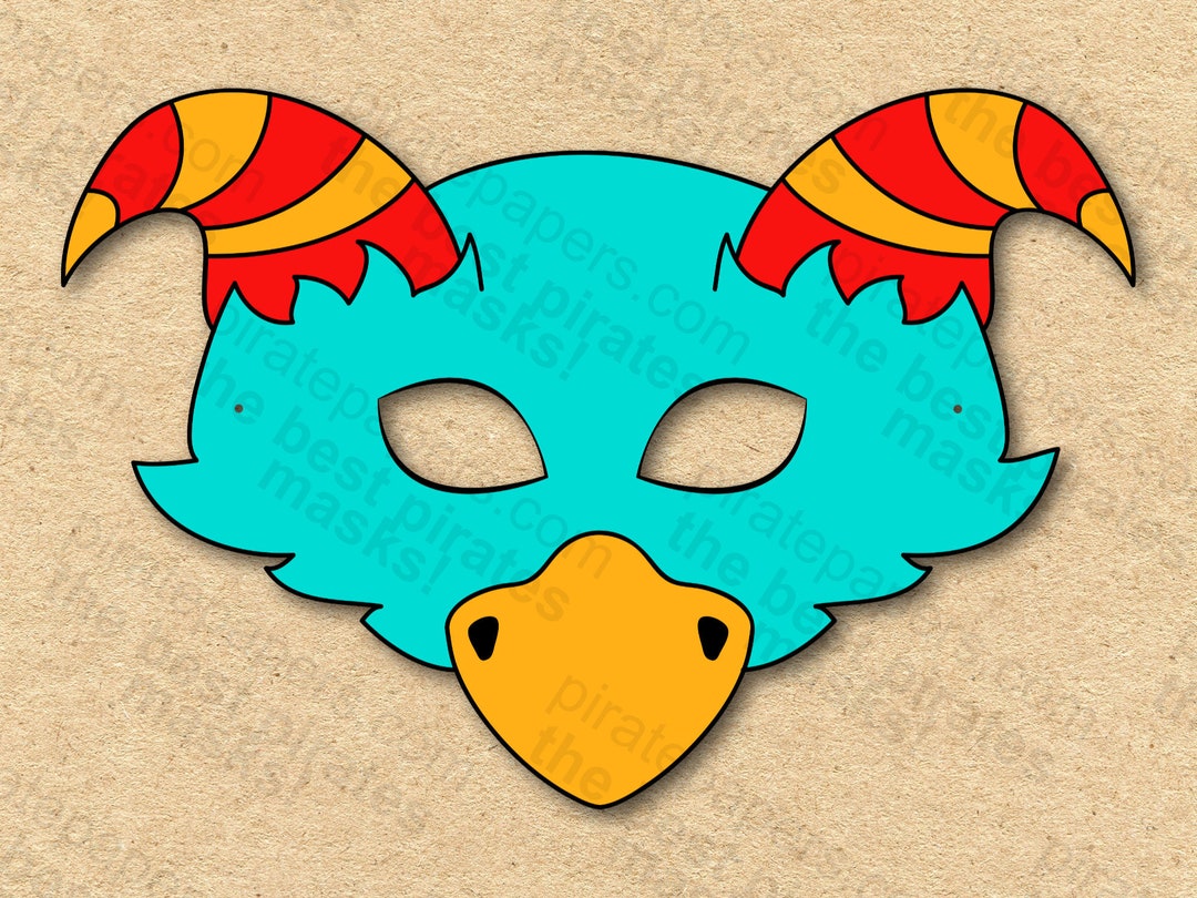 Monster 4 Mask Printable Paper DIY for Kids and Adults. PDF - Etsy