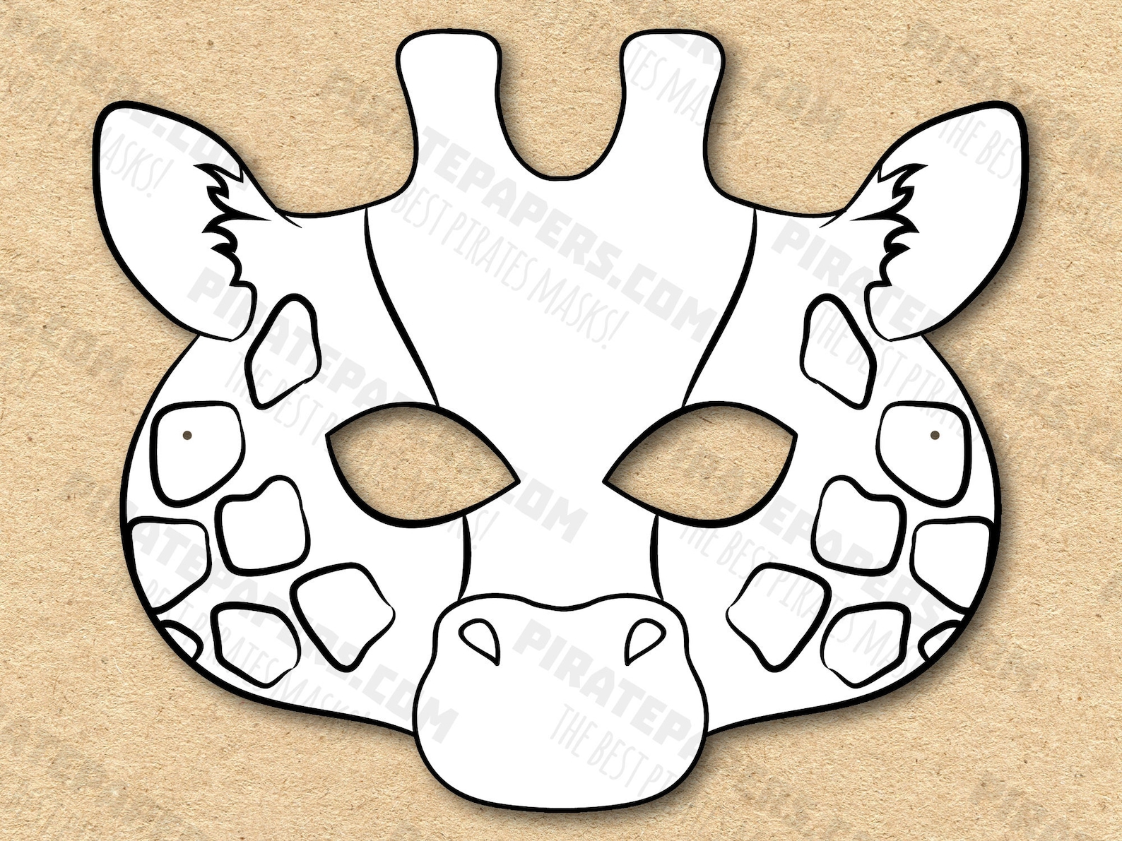African Animals 2 Masks Printable Coloring, Rhino, Buffalo, Crocodile ...