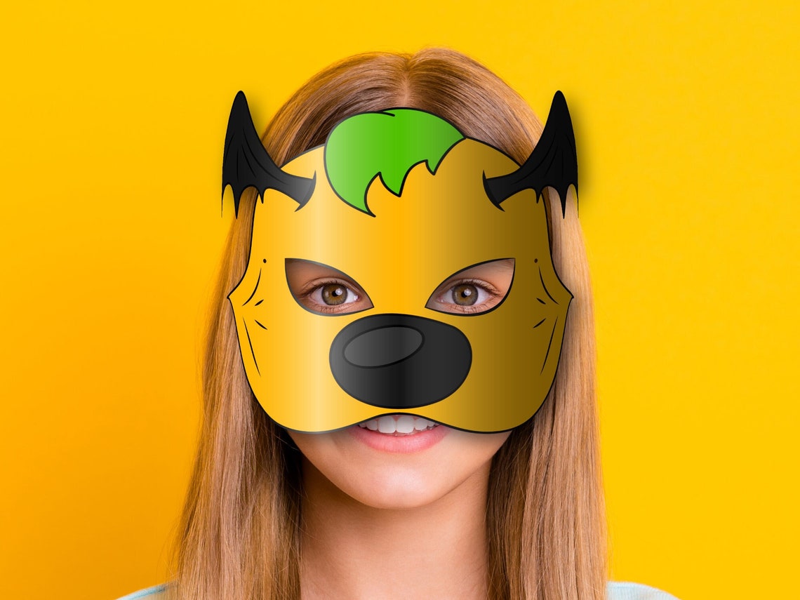 Monster 3 Mask Printable, Paper DIY for Kids and Adults. PDF Template ...