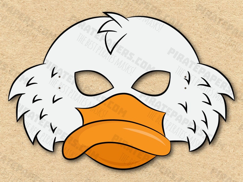 Goose Mask Printable, Paper DIY for Kids and Adults. PDF Template ...