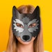 Wolf Mask Printable Wolf Costume Animal Mask Grey Wolf Masks Kids Mask ...