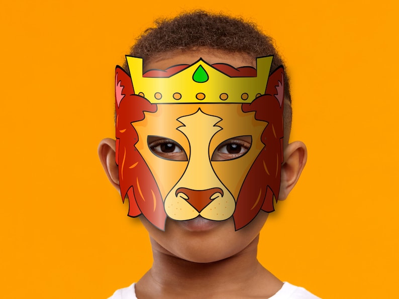 Lion King Masks Printable Color Coloring, Paper DIY for Kids and Adults ...