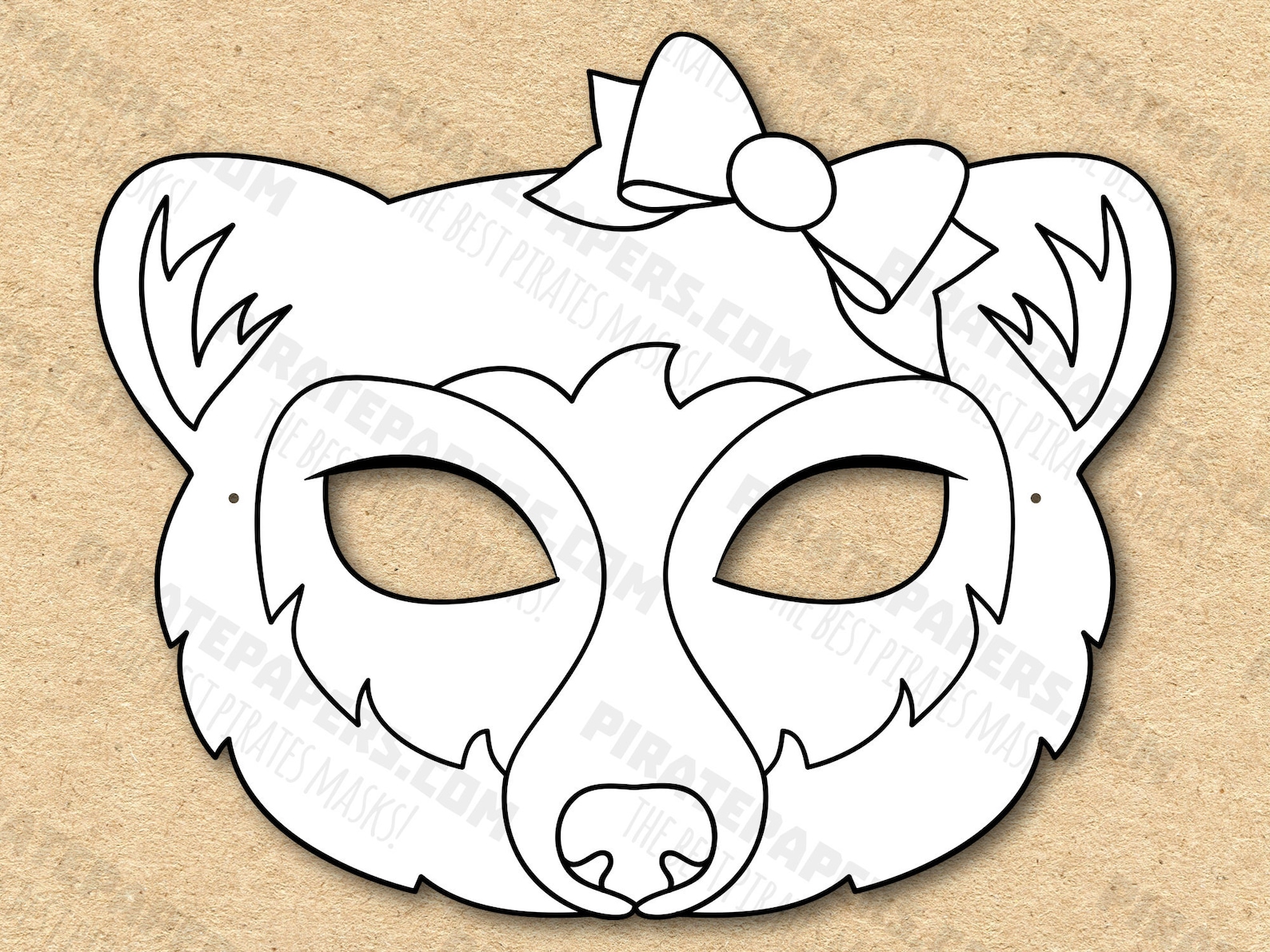 Goldilocks and the Three Bears Masks Printable Coloring, Papa Bear ...
