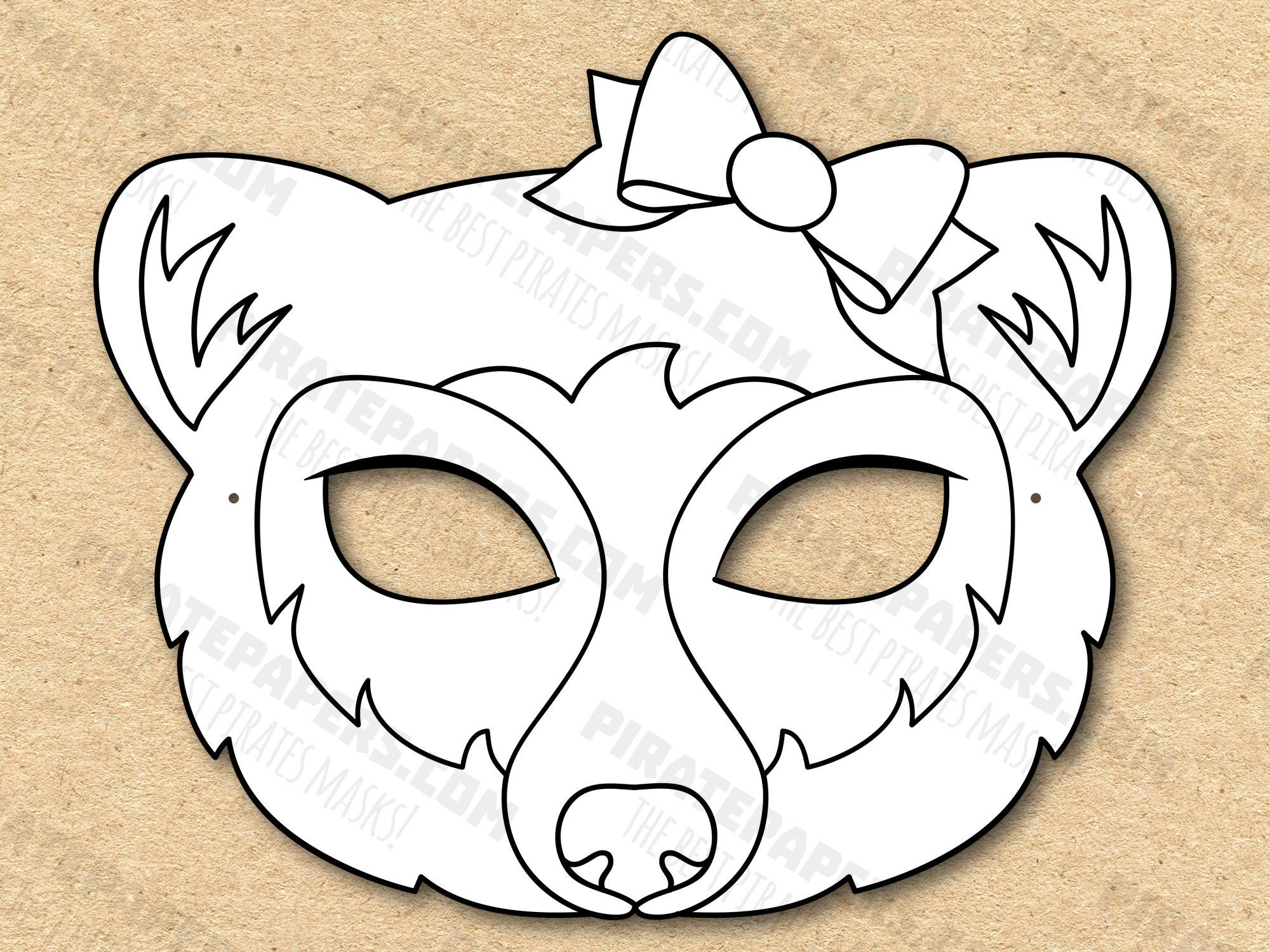 Goldilocks and the Three Bears Masks Printable Coloring, Papa Bear ...
