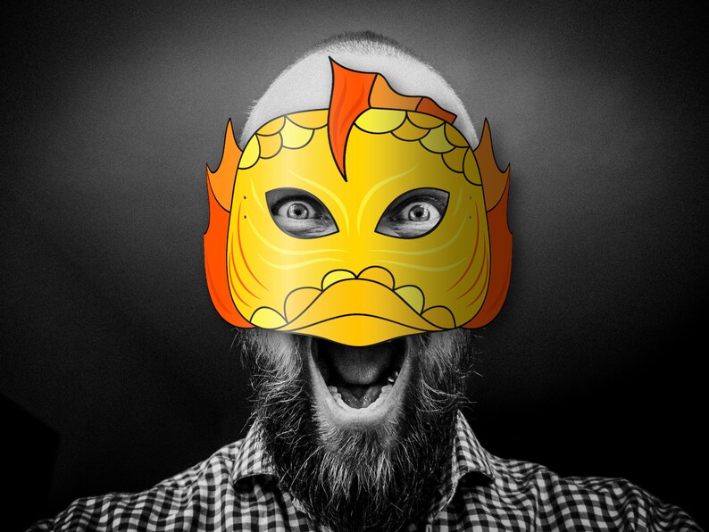 Fish Masks Printable Color Coloring Paper DIY for Kids and - Etsy