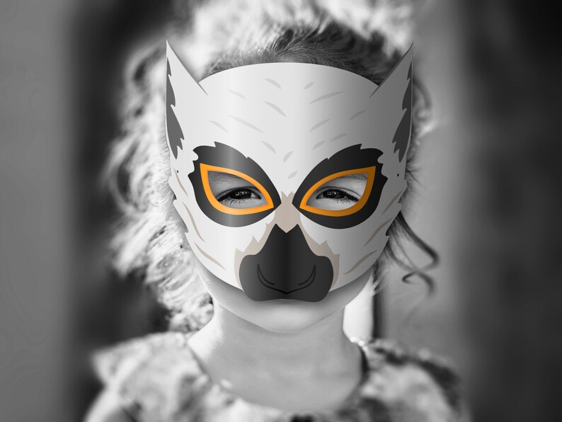 Lemur Mask Printable Paper DIY for Kids and Adults. PDF - Etsy