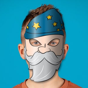 Wizard Mask Printable, Paper DIY for Kids and Adults. PDF Template ...