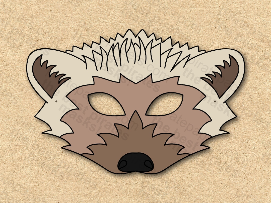 Hedgehog Mask Printable Paper DIY for Kids and Adults. PDF - Etsy