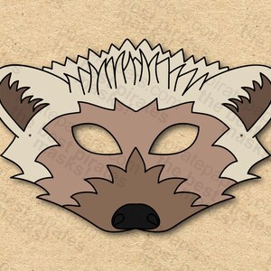 Hedgehog Mask Printable Paper DIY for Kids and Adults. PDF - Etsy