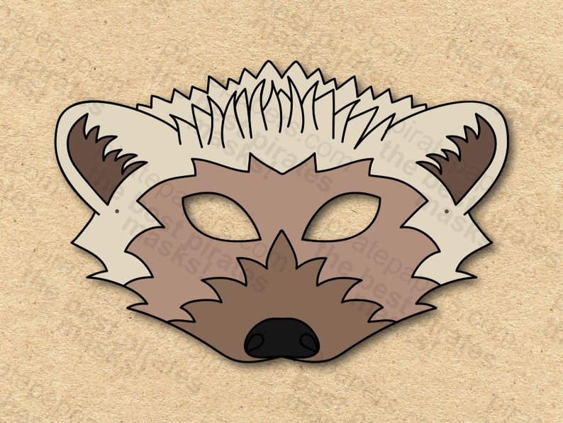 Hedgehog Mask Printable Paper DIY for Kids and Adults. PDF - Etsy