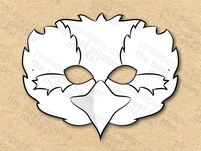 Bird Kookaburra Masks Printable Color Coloring Paper DIY - Etsy