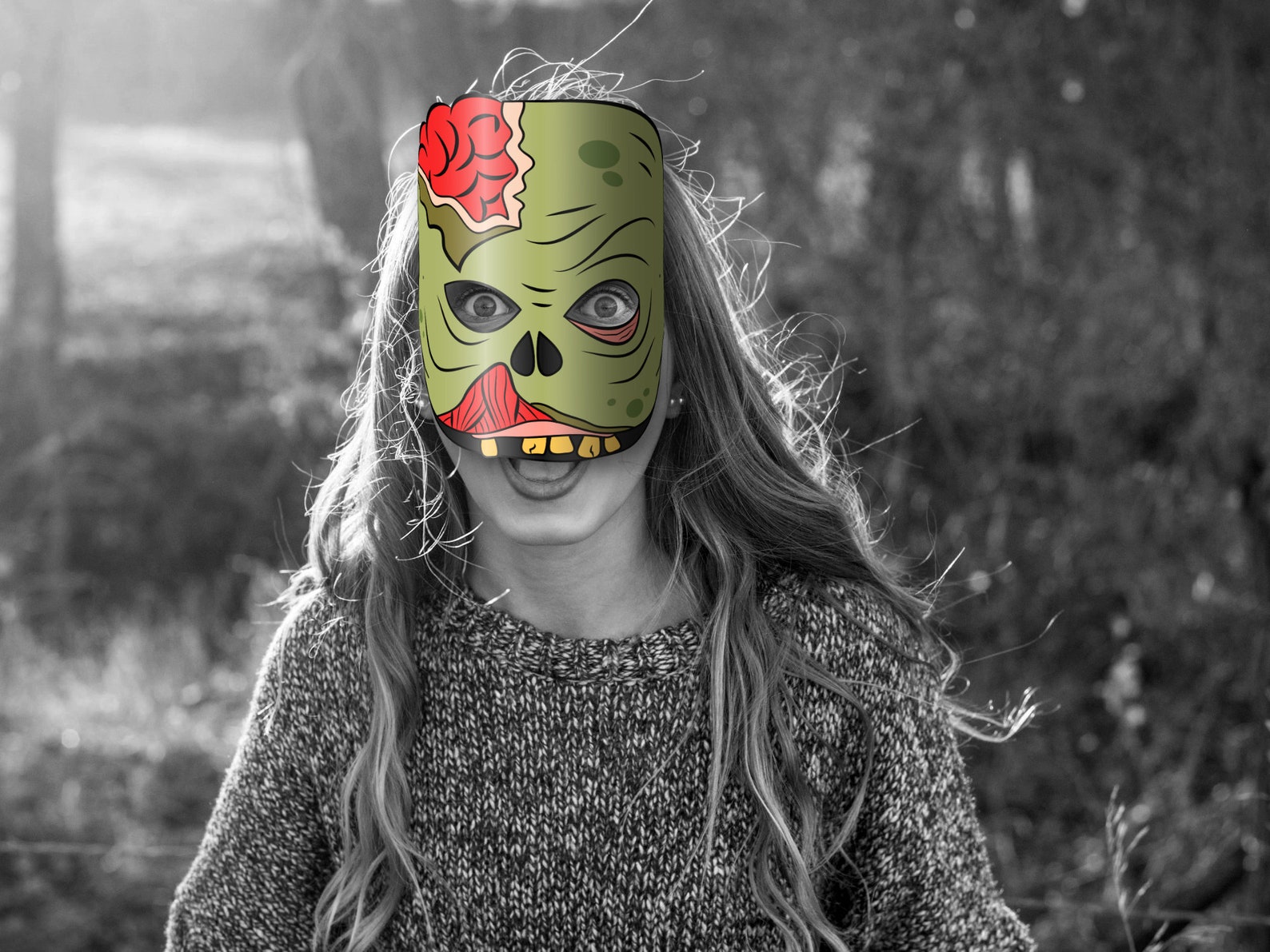 Zombie Mask Printable Paper DIY for Kids and Adults. PDF - Etsy