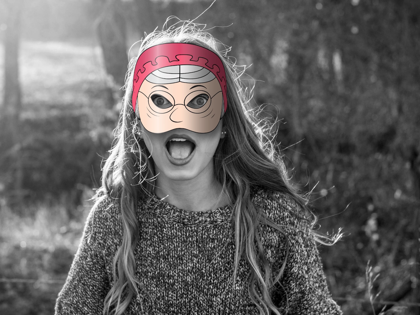 Grandma Mask Printable little Red Riding Hood Paper DIY for - Etsy