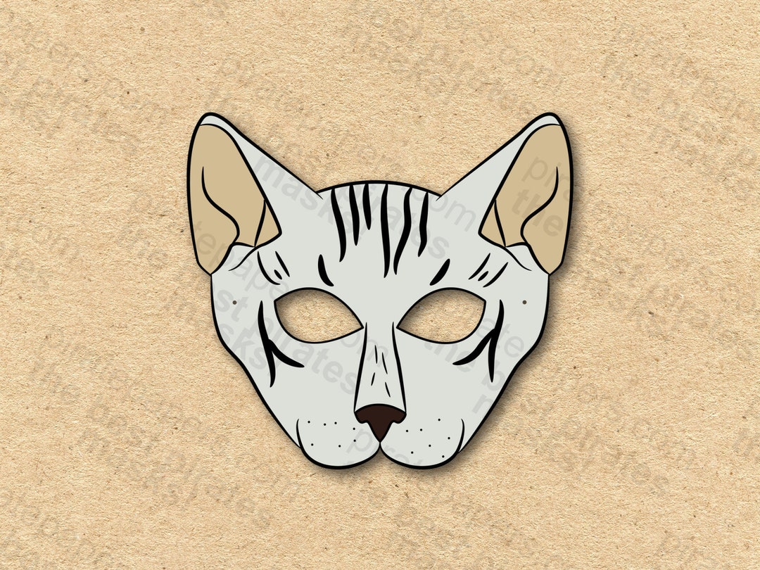 Cat Oriental Mask Printable Breed Paper DIY for Kids and - Etsy