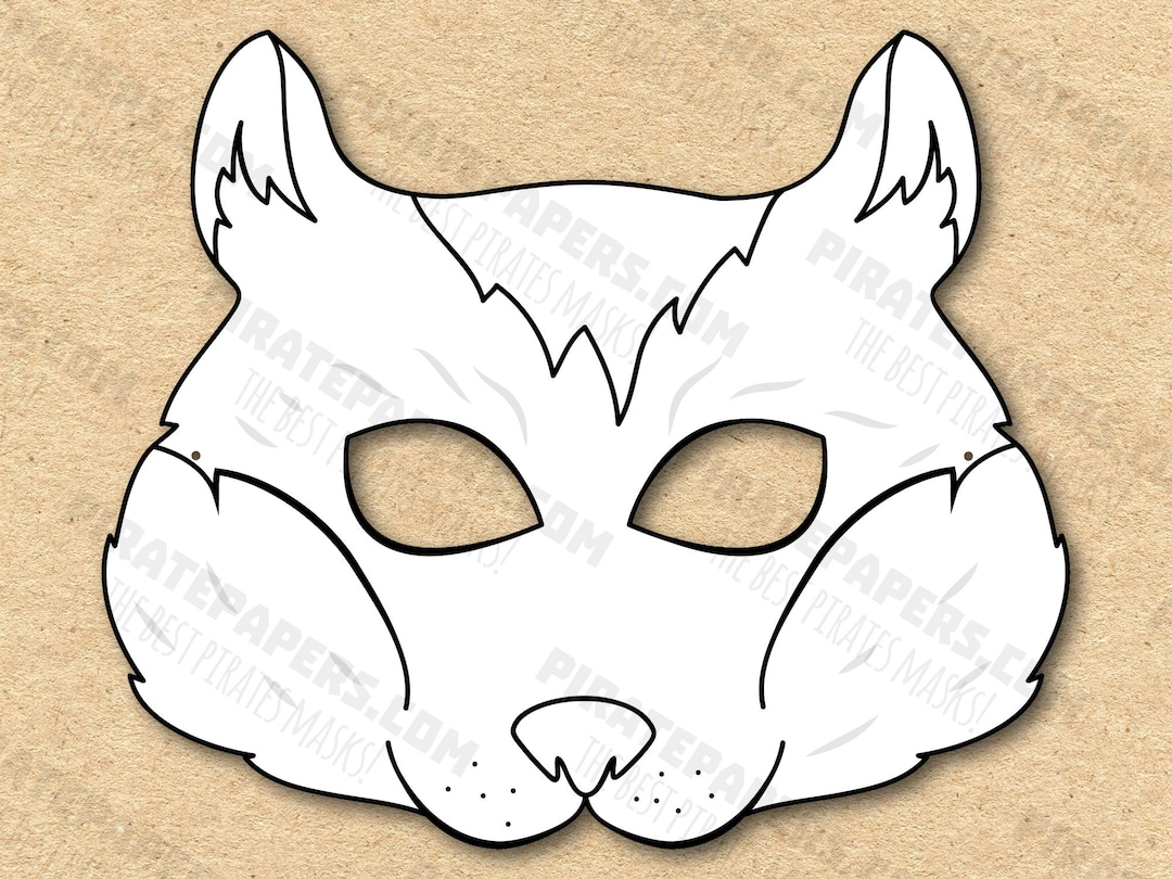 Hamster Mask Printable Coloring, Paper DIY for Kids and Adults. PDF ...