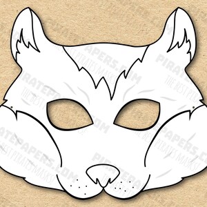 Pet Animals 2 Masks Printable Coloring, Hamster, Mouse, Snake, Fish ...