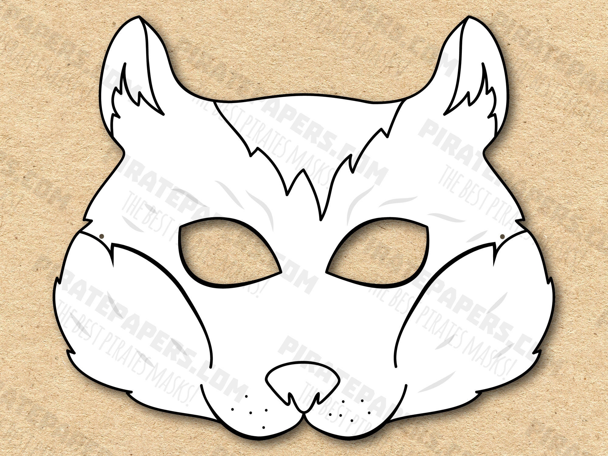 Pet Animals 2 Masks Printable Coloring, Hamster, Mouse, Snake, Fish ...