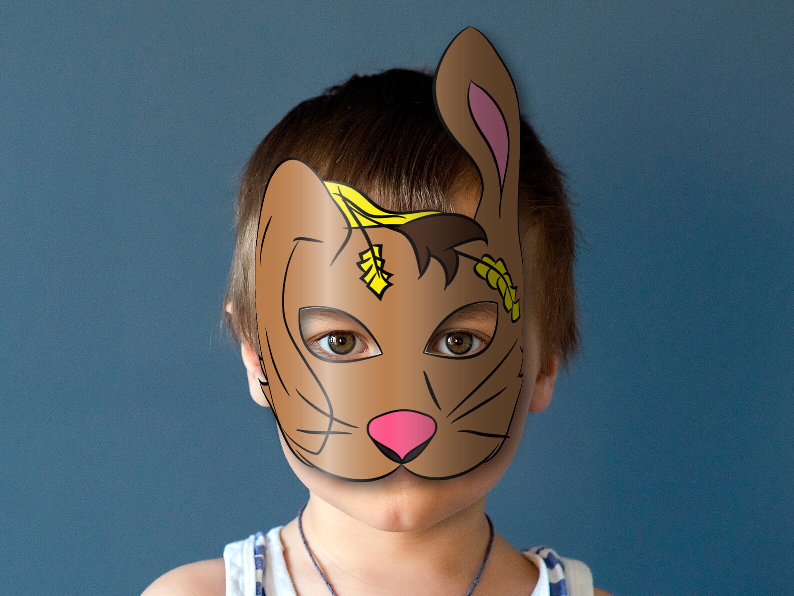 March Hare Mask Printable alice in Wonderland, Paper DIY for Kids and ...