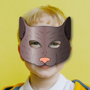 Mouse Mask Printable, Paper DIY for Kids and Adults. PDF Template ...