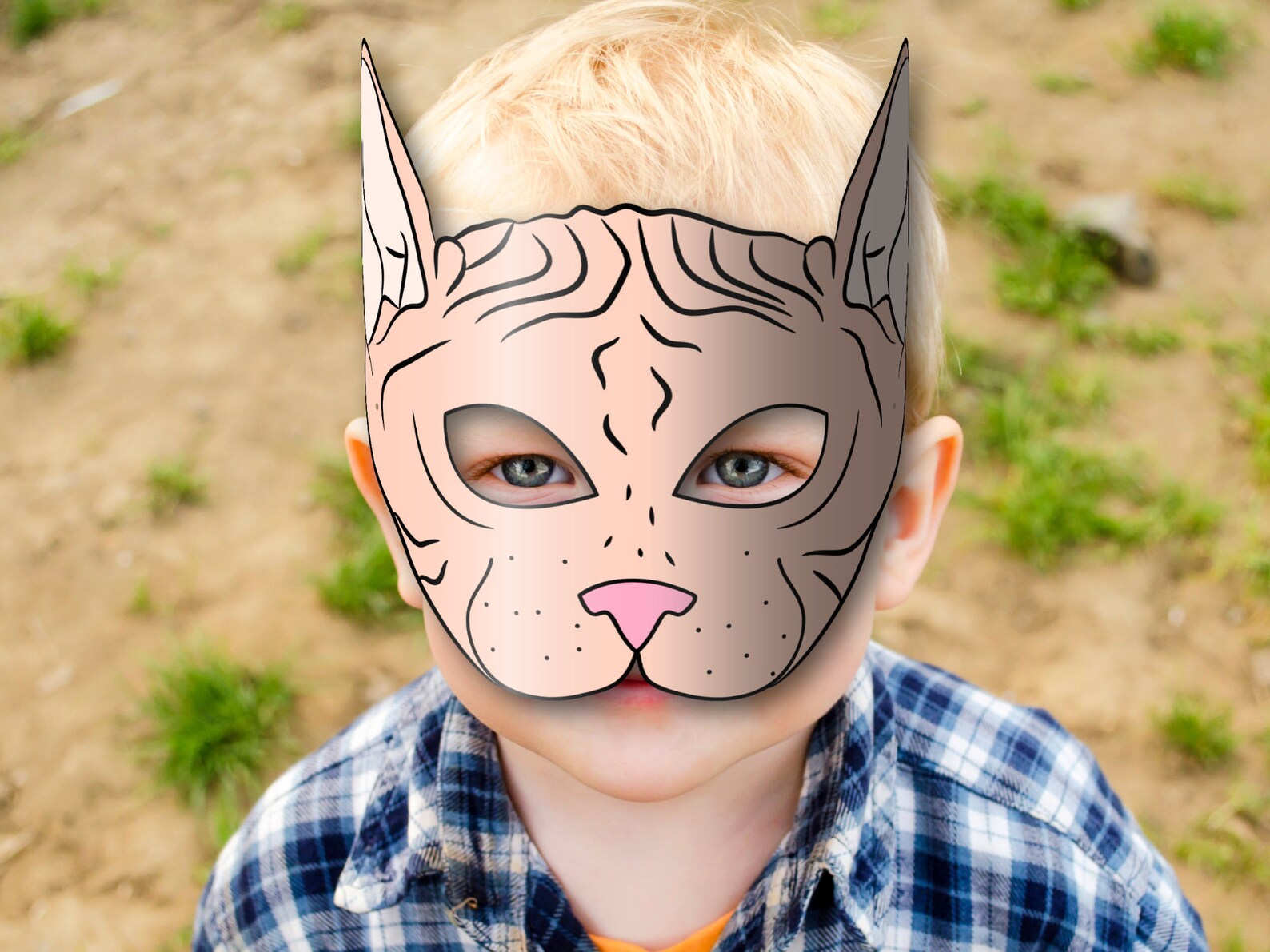 Cat Sphynx Mask Printable Breed, Paper DIY for Kids and Adults. PDF ...
