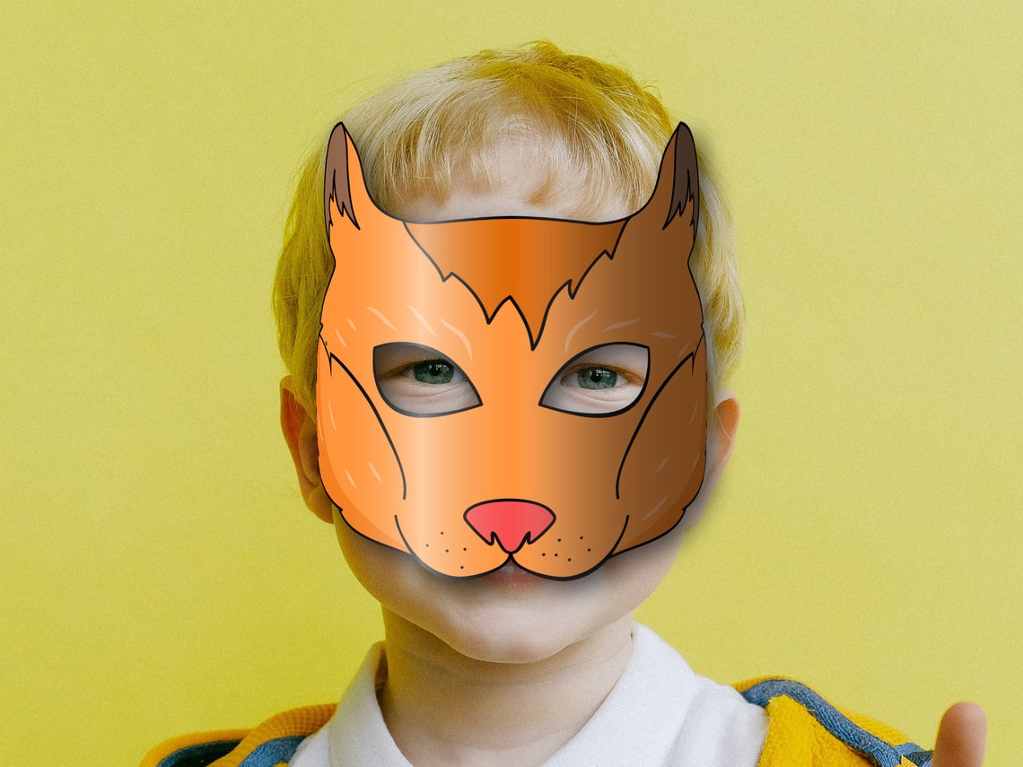 Hamster Mask Printable, Paper DIY for Kids and Adults. PDF Template ...