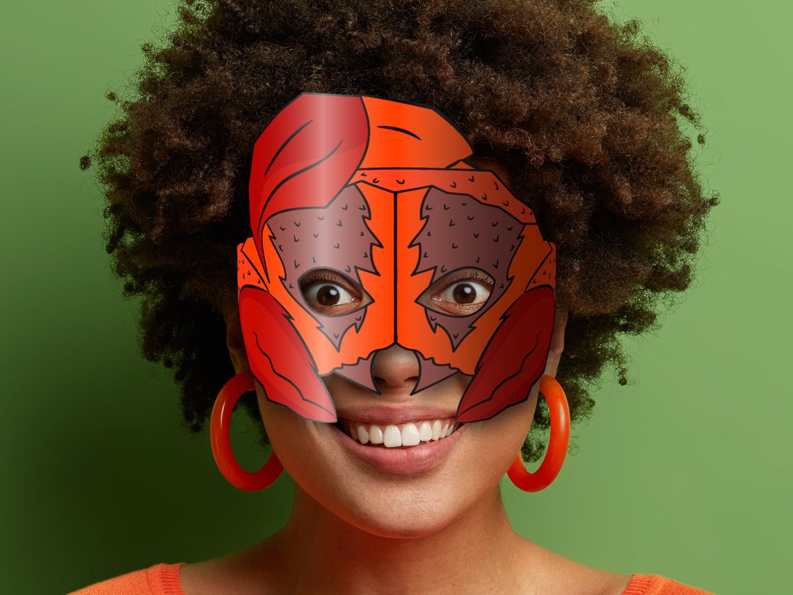 Scorpion Mask Printable, Paper DIY for Kids and Adults. PDF Template ...