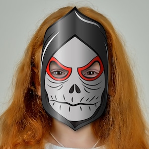 Scary Masks Printable, Creepy, Skull, Demon, Grim Reaper. Paper DIY ...
