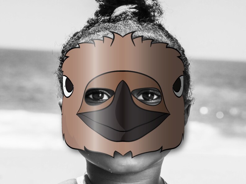 Emu Mask Printable Paper DIY for Kids and Adults. PDF - Etsy