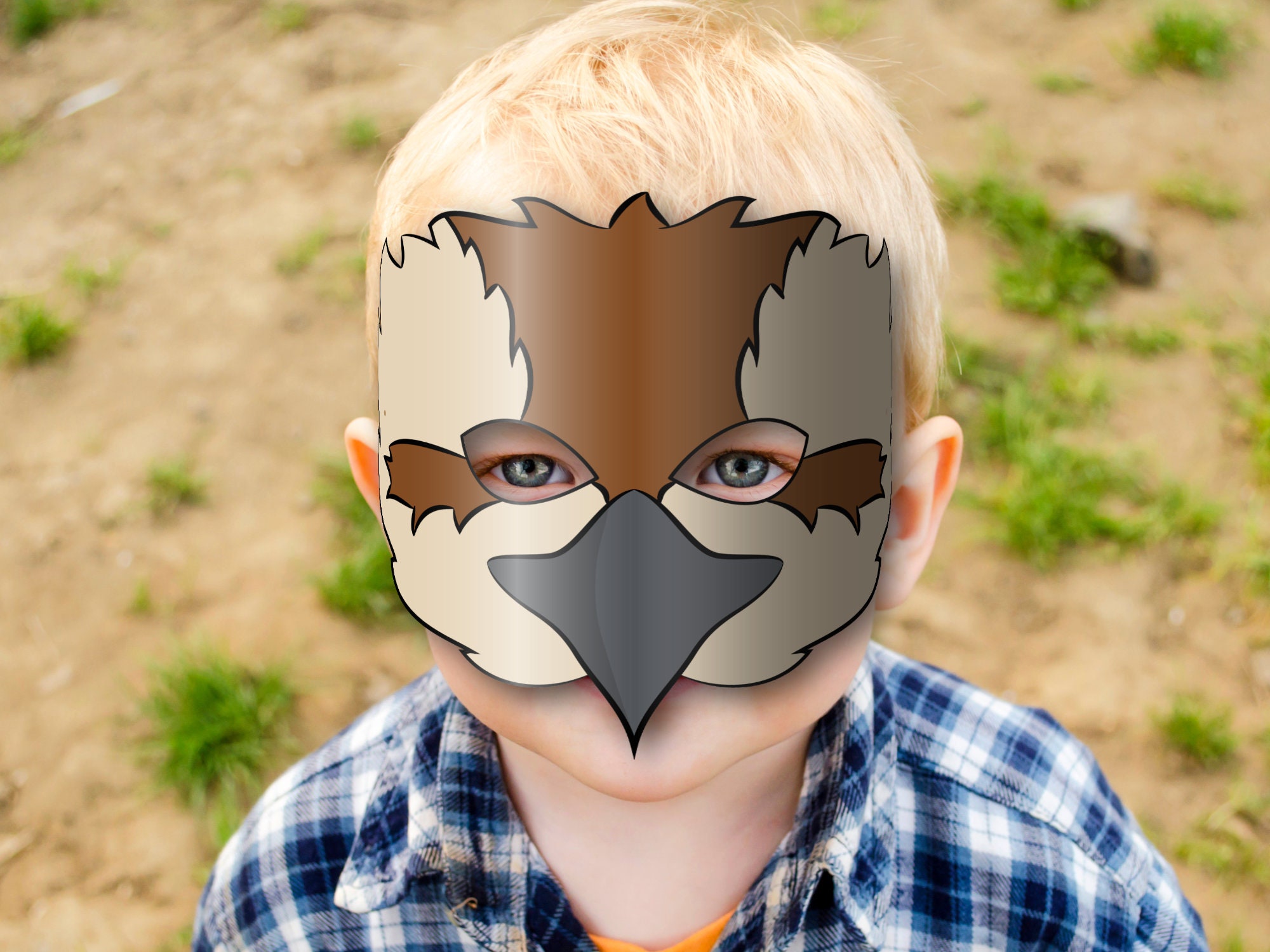Bird Kookaburra Mask Printable, Paper DIY for Kids and Adults. PDF ...