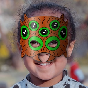 Spider Mask Printable, Paper DIY for Kids and Adults. PDF Template ...
