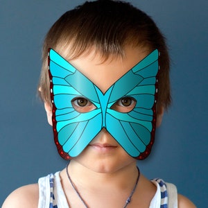 Butterfly Mask Printable Blue Morpho, Paper DIY for Kids and Adults ...