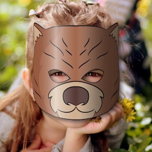 Wombat Mask Printable, Paper DIY for Kids and Adults. PDF Template ...
