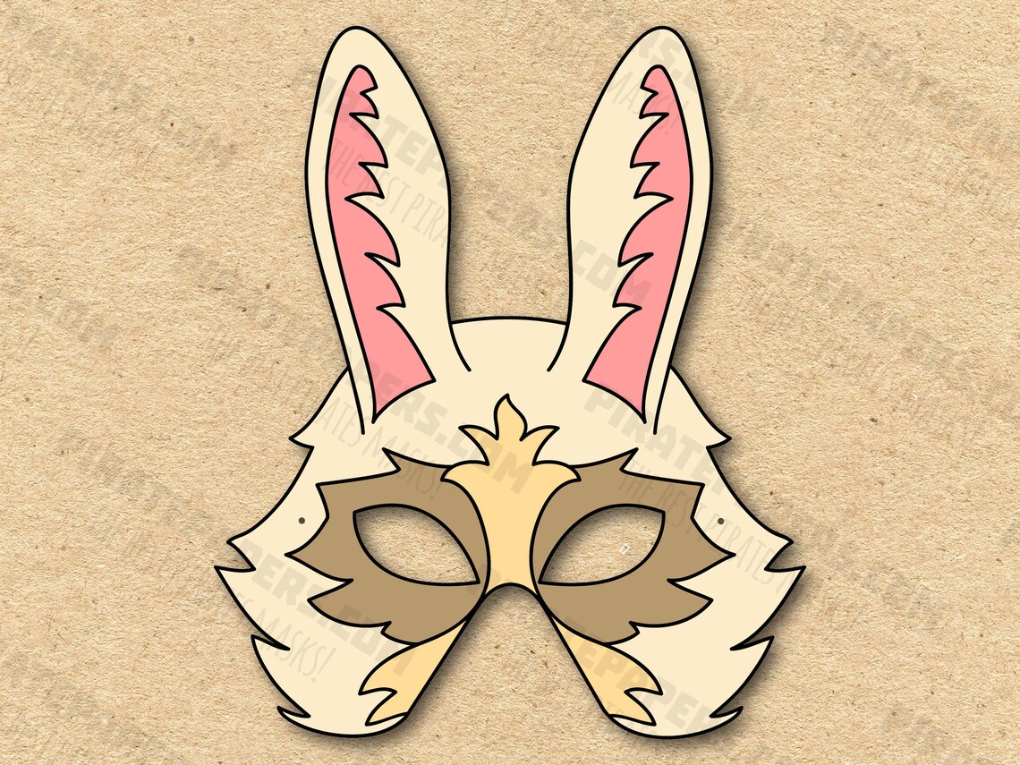 Bunny Masks Printable Color Coloring, Paper DIY for Kids and Adults ...
