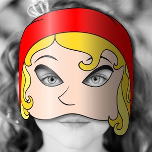 Little Red Riding Hood Mask Printable Paper DIY for Kids and - Etsy