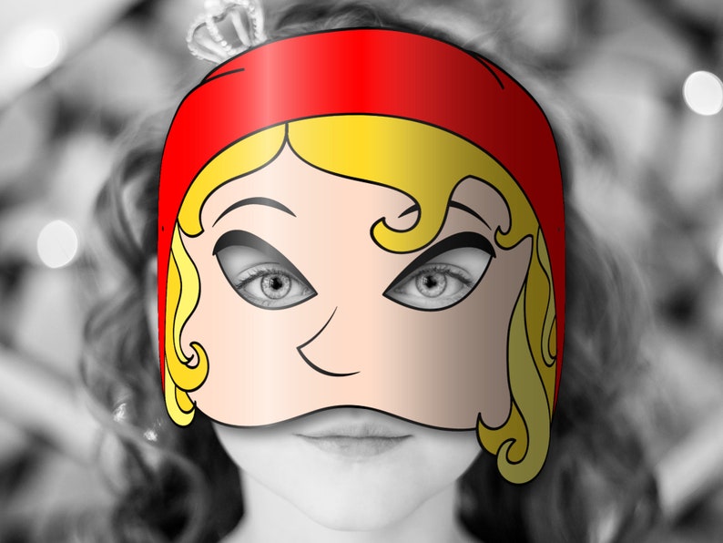 Little Red Riding Hood Mask Printable Paper DIY for Kids and - Etsy