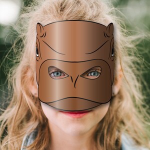 Hippo Mask Printable, Paper DIY for Kids and Adults. PDF Template ...