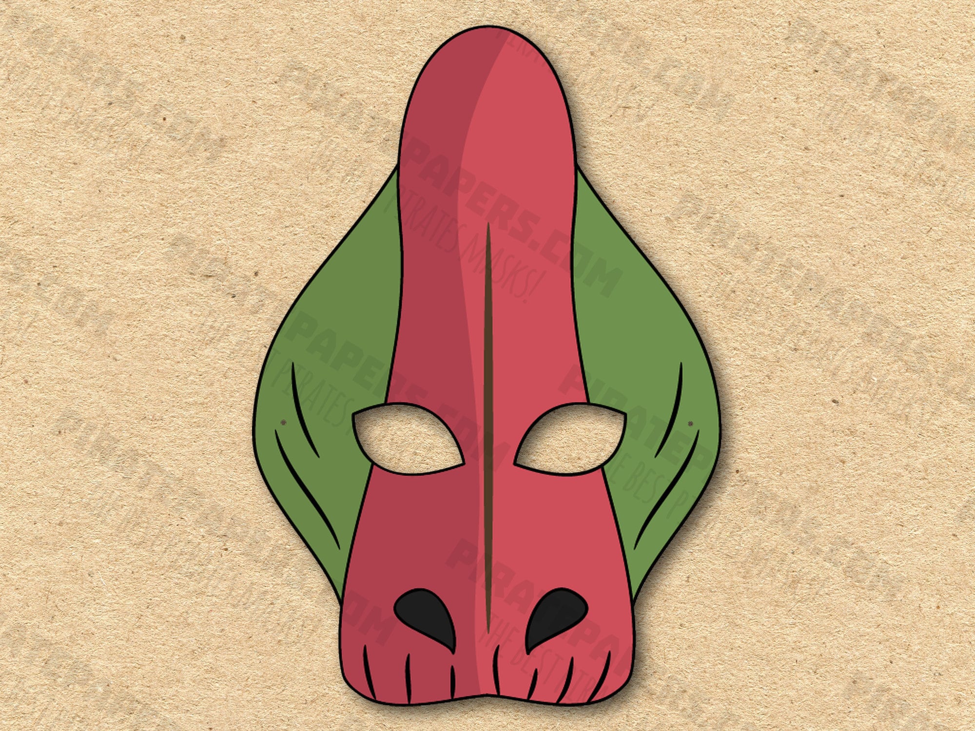 Dinosaur Parasaurolophus Mask Printable, Paper DIY for Kids and Adults ...