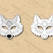 White Wolf Masks Printable Color Coloring, Paper DIY for Kids and ...