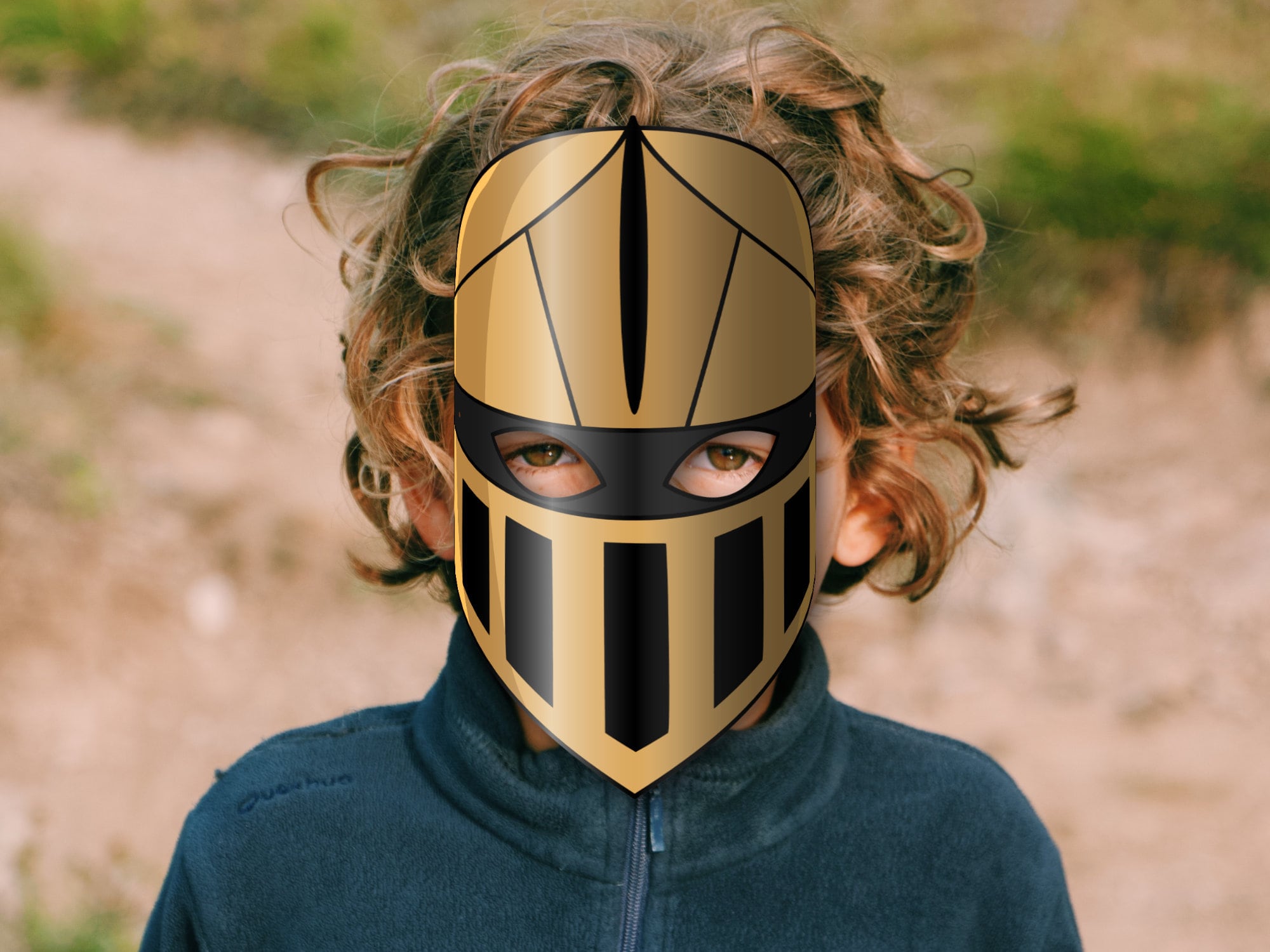 Knight Masks Printable Color + Coloring, Paper DIY for Kids and Adults ...