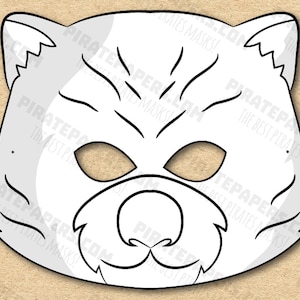 Wombat Mask Printable Coloring, Paper DIY for Kids and Adults. PDF ...