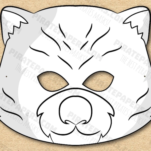 Coloring Wombat Mask - Etsy