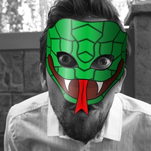 Snake Mask Printable Paper DIY for Kids and Adults. PDF - Etsy