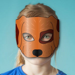 Dog Mask Printable, Paper DIY for Kids and Adults. PDF Template ...
