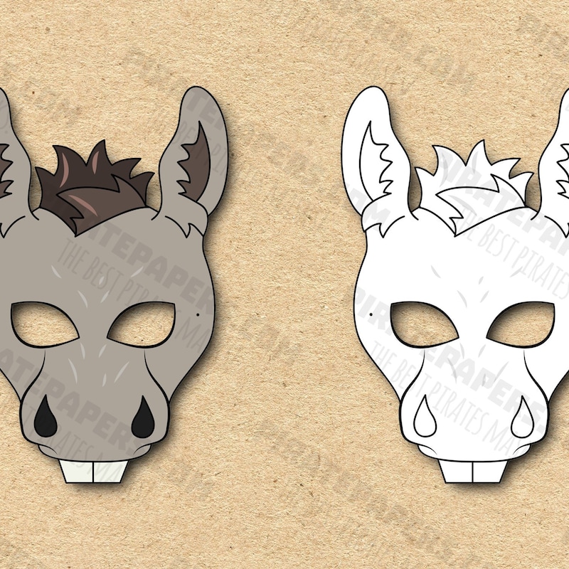 Printable Donkey Mask - Etsy